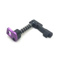 China CNC Aluminum 7075 AEG Magazine Catch Button Black Anodized Airsoft Gearbox Part for sale