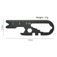 China Multifunction Outdoor Survival EDC Card Tool Stainless Steel Portable Wrench 74mm for sale
