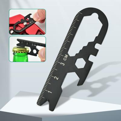 China Multifunction Outdoor Survival EDC Card Tool Stainless Steel Portable Wrench 74mm for sale