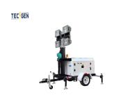China 9m Manual Mobile Lighting Tower With 4x1000W Floodlights For Construction Site for sale