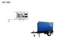 China 125kVA Mobile Trailer Generator Cummins Diesel Genset With Trailer For Towed Operation By Car for sale