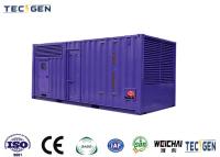 China Container Silent Type Genset 800kW Weichai Genset With 12 Cylinder For Continuous Use for sale