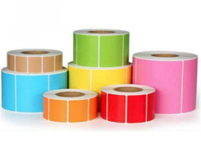 China Odorless 65mm X 80mm Waterproof Barcode Labels Rolls for sale
