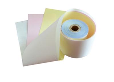 China Clear Image White Yellow 76x70mm Ncr Carbonless Paper for sale
