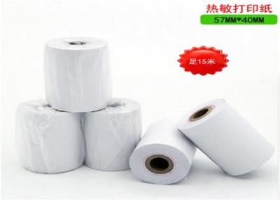 China Custom Printed 57 × 50mm Odorless ATM Thermal Paper Rolls for sale