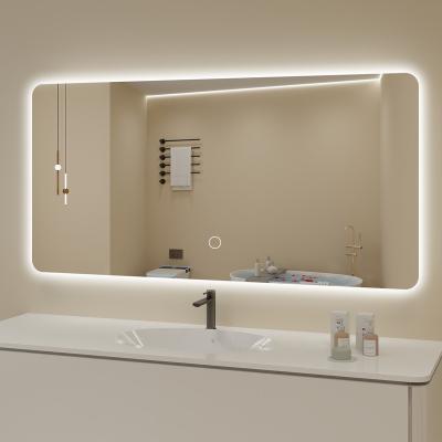 China Luxury LED Bathroom Mirror with Intelligent Design 60×80cm 75×100cm IP66 Waterproof Dimmable Lighting for sale