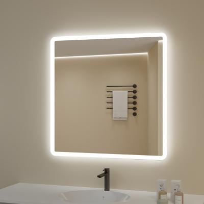 China LED Bathroom Smart Touch Screen Mirror with 5mm Silver Glass, IP66 Rating and 60×80cm/70×90cm/75×100cm Sizes for sale