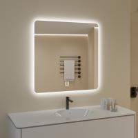 China LED Bathroom Smart Touch Screen Mirror with 5mm Silver Glass, IP66 Rating and 60×80cm/70×90cm/75×100cm Sizes for sale