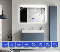 China Waterproof Defogger Touch Switch Smart Bathroom Mirror 60x80cm 70x90cm 75x100cm with LED Lighting IP66 for sale