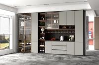 China Modern Italian Nordic Wooden Wine Cabinet with Glass Bar and Integrated Cooler - Custom Size 45 Day Lead Time for sale