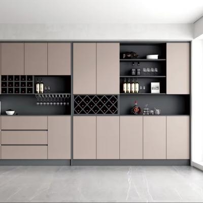 China Modern Living Room Wine Cabinet with Glass Door and Drawer - Custom Size 45-Day Lead Time for sale
