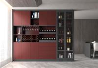 China Modern Living Room Wine Cabinet with Glass Door and Drawer - Custom Size 45-Day Lead Time for sale