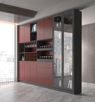 China Modern Living Room Wine Cabinet with Glass Door and Drawer - Custom Size 45-Day Lead Time for sale
