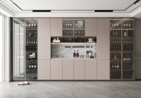 China Modern Living Room Wine Cabinet with Glass Door and Drawer - Custom Size 45-Day Lead Time for sale