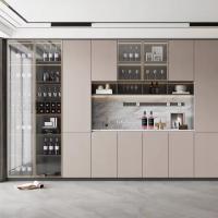 China Custom Luxury Whiskey Display Cabinet with Aluminum Frame & Glass Doors - 45 Day Lead Time, Commercial Grade Wine Rack with Integrated Lighting for sale