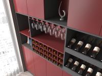 China Custom Luxury Whiskey Display Cabinet with Aluminum Frame & Glass Doors - 45 Day Lead Time, Commercial Grade Wine Rack with Integrated Lighting for sale