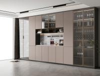 China Custom Luxury Whiskey Display Cabinet with Aluminum Frame & Glass Doors - 45 Day Lead Time, Commercial Grade Wine Rack with Integrated Lighting for sale