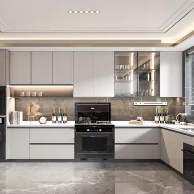 China Custom Modern Kitchen Cabinets with 20mm Quartz Countertops and 40-60mm Edge - Factory Direct Design for sale