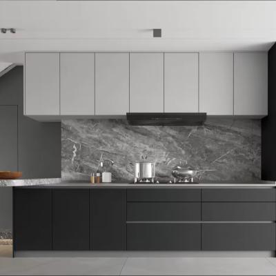 China Custom Stainless Steel Modular Kitchen Cabinet Sets with 20mm Quartz Countertop and 30-40 Day Delivery for sale