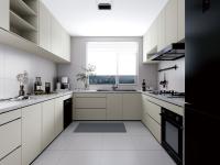 China Custom Stainless Steel Modular Kitchen Cabinet Sets with 20mm Quartz Countertop and 30-40 Day Delivery for sale