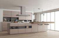 China Custom Stainless Steel Modular Kitchen Cabinet Sets with 20mm Quartz Countertop and 30-40 Day Delivery for sale