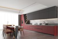 China Custom Stainless Steel Kitchen Cabinets with 20mm Quartz Countertop and 30-40 Day Delivery for sale
