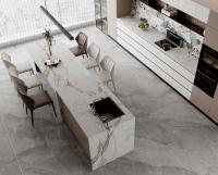China Stainless Steel Kitchen Cabinets with 20mm Quartz Countertop - Custom Design 30-40 Day Delivery for sale