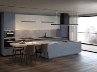 China Stainless Steel Kitchen Cabinets with 20mm Quartz Countertop - Custom Design 30-40 Day Delivery for sale