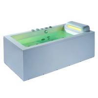 China White Acrylic Whirlpool Massage Bathtub with 1.2HP Motor, 9 Jets, 300W Blower and LED Lighting - 1500mm to 1850mm Sizes for sale