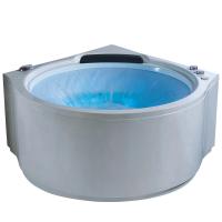 China White Acrylic Whirlpool Massage Bathtub with 1.2HP Motor, 9 Jets, 300W Blower and LED Lighting - 1500mm to 1850mm Sizes for sale