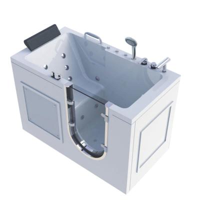 China Walk-in Whirlpool Air Massage Bathtub with 1.0HP/2.0HP Pump, LED Bubble Nozzles and Thermostat Heater for sale