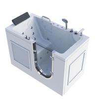 China Walk-in Whirlpool Air Massage Bathtub with 1.0HP/2.0HP Pump, LED Bubble Nozzles and Thermostat Heater for sale