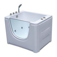 China Walk-in Whirlpool Air Massage Bathtub with 1.0HP/2.0HP Pump, LED Bubble Nozzles and Thermostat Heater for sale