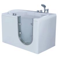 China Walk-in Whirlpool Air Massage Bathtub with 1.0HP/2.0HP Pump, LED Bubble Nozzles and Thermostat Heater for sale
