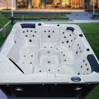 China 6-Person Outdoor Hot Tub Swim Spa with 49 Massage Jets, 3KW Heater and DVD Player - 2000x2000x890mm for sale