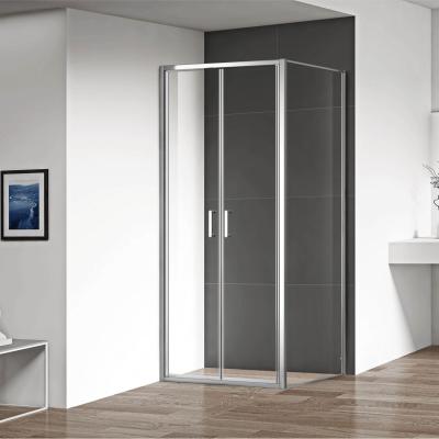 China Customizable Sliding Square Tempered Glass Shower Cabin with 8mm/10mm Thickness and Acrylic Tray for sale