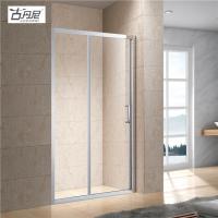 China 8mm/10mm Tempered Glass Frameless Shower Door - Custom Size Sliding Bathroom Enclosure for Hotel Applications for sale