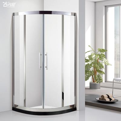 China GUDANNI Stainless Steel Tempered Glass Shower Enclosure with 8mm/10mm Glass and Quadrant Sliding Door for sale