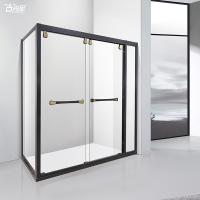 China Modern Two-Door Sliding Shower Enclosure with 8mm/10mm Tempered Glass and Custom Sizing Options for sale