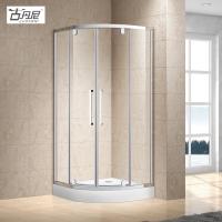 China GUDANNI Shower Enclosure with 8mm/10mm Tempered Glass, Two Fixed Panels & Outward Pivot Doors - Custom Size Modern Bathroom Cubicle for sale