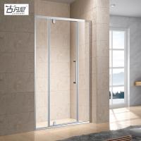 China Modern Frameless Shower Enclosure with 8mm/10mm Tempered Glass, One Fixed Panel and Outward Pivot Door for Hotel Applications for sale