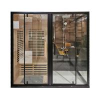 China Luxury Red Cedar Sauna Steam Shower Room with 6kW Heater and 3kW Steam Generator for sale