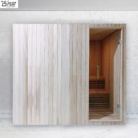 China Traditional Finn Sauna Red Cedar Dry Steam Sauna for 4 People with 6-8mm Tempered Glass and 0-60 Minute Timer for sale