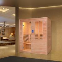 China GUDANNI Far-Infrared Dry Sauna Room for 3-4 Persons with 6-8mm Tempered Glass Window and 110V-240V Dual Voltage for sale