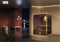 China GUDANNI Far-Infrared Dry Sauna Room for 3-4 Persons with 6-8mm Tempered Glass Window and 110V-240V Dual Voltage for sale