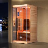 China GUDANNI 1 Person Far Infrared Sauna Cabin with 6-8mm Tempered Glass and 60 Minute Timer for sale