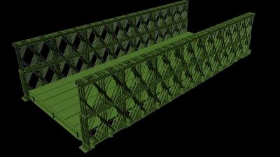 China High Performance Temporary Modular Bridge Design And Fabrication With Green Painting / HDG Surface for sale