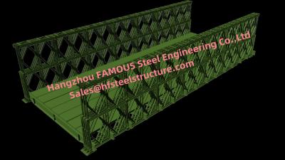 China Prefabricated Bailey Steel Bridge For Water Conservancy Project Portable Structural Steel Bridge With Supporting Piers for sale