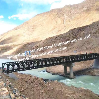 China Amphibious Steel Truss Prefabricated Delta Bridge Steel Structure Bridge With Hot - Dip Galvanized Surface Protection for sale