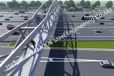China Modern Pedestrian Steel Bridge Across Railway Modular Steel Bailey Footbridge Overpass Road for sale